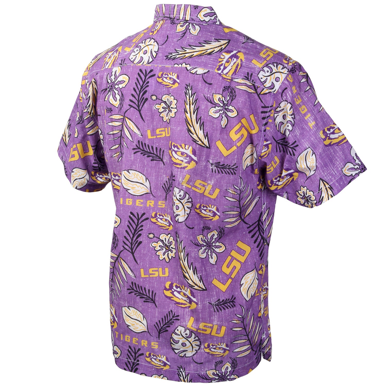 Lsu Tigers Wes And Willy Mens College Hawaiian Short Sleeve Button Down ...